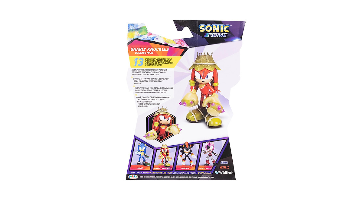 Sonic Prime Knuckles Action Figure - 5" Articulated
