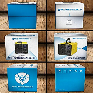 Enerzen O-922D - Digital Ozone Generator for Eliminating Odors - O3 Machine Air Ionizer Deodorizer with Adjustable Settings for Any Room Size