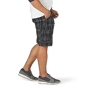 Lee mens Dungarees New Belted Wyoming Cargo Shorts, Black Clifton Plaid, 38 US