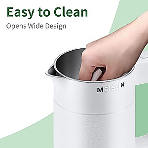 0.6L Small Electric Kettles Stainless Steel, Travel Mini Hot Water Boiler Heater, Double Wall Cool Touch Portable Teapot , Auto Shut-Off &amp; Boil-Dry Protection, 120V/800W, 2 Year Warranty (white)