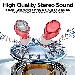 kurdene Bluetooth 5.3 Wireless Earbuds, S8 Deep Bass Hi-Fi Stereo Headset with Microphone in-Ear Call Nosie Cancelling Bluetooth Headphones, Immersive Premium Sound Ear Buds for iPhone, Android