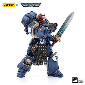 JoyToy Warhammer 40K: Ultramarines Intercessor Veteran Sergeant Brother Aeonta 1:18 Scale Figure