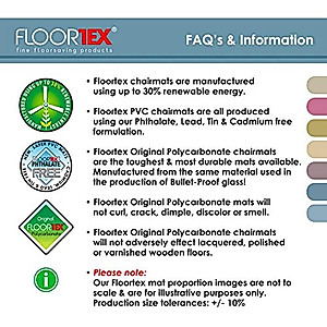 Floortex Polycarbonate Chair Mat 48" x 79" for Hard Floors, Clear, (Model: FR1220019ER)