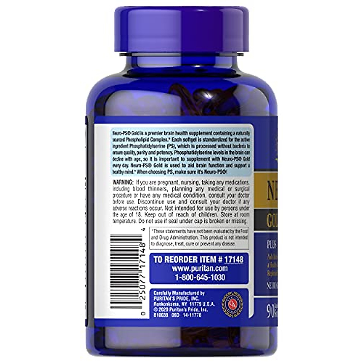Neuro-PS, Gold DHA, Helps Support Memory*, 90 ct by Puritan's Pride