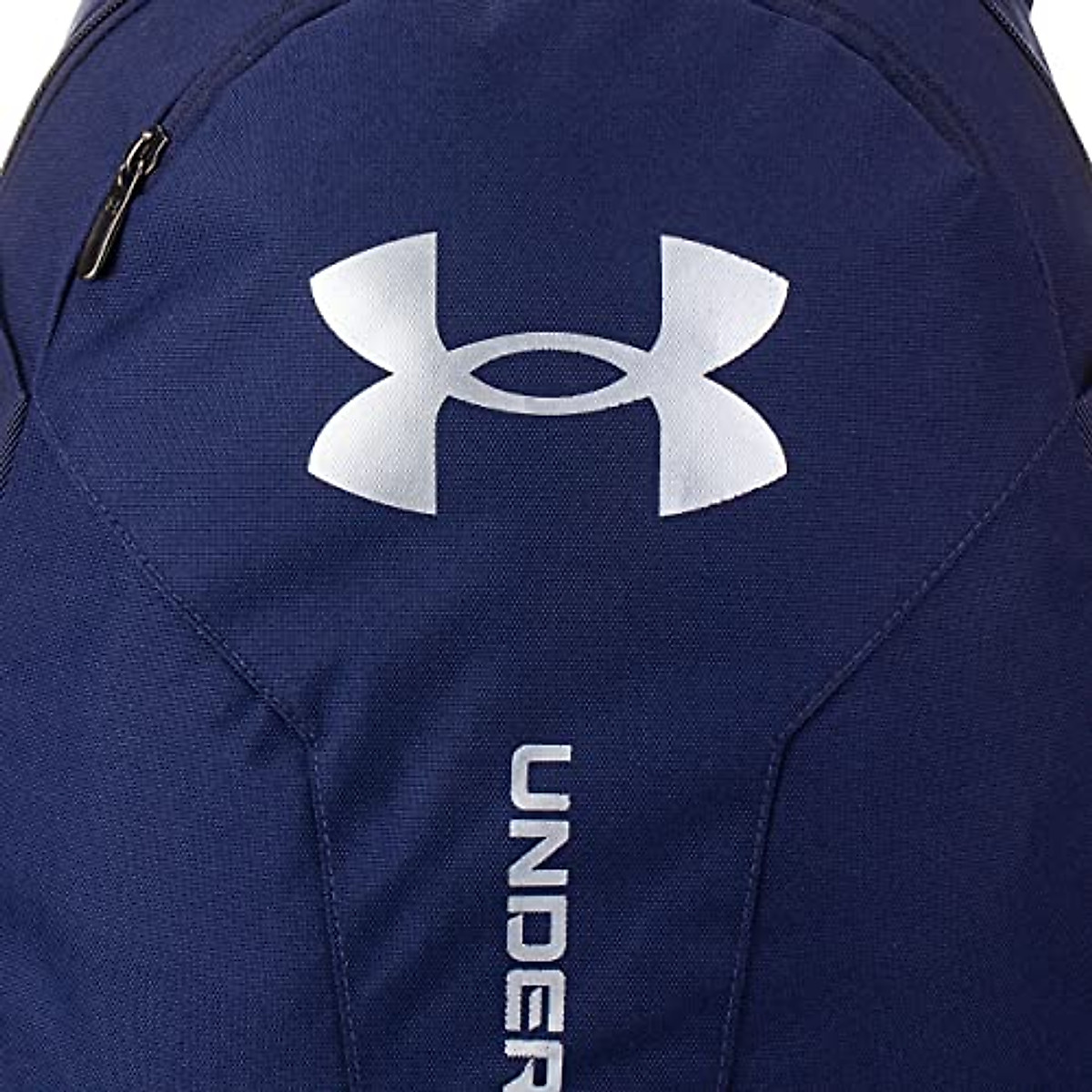 Under Armour Unisex-Adult Hustle Lite Backpack , (410) Midnight Navy / Midnight Navy / Metallic Silver , One Size Fits All