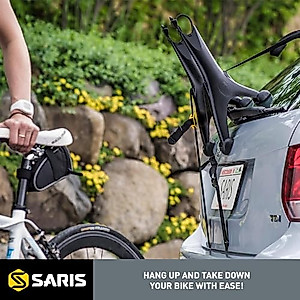 Saris Solo 1-Bike Trunk Rack - Zero Adjustments, Easy Install, 100% Recyclable Plastic Frame and Non-Rusting Material, Compact Solo Trunk Mounted Bicycle Rack