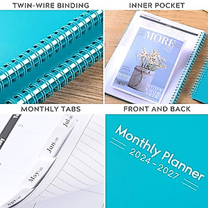 2024-2027 Monthly Planner/Monthly Calendar - 3 Year Monthly Planner 2024-2027, JUL 2024 - JUN 2027, 9" x 11", 36 Monthly Planner + Pocket - Teal