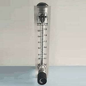 YXQ Water Liquid Flow Meter 0.05-0.5GPM 0.2-2LMP 1/2 Inch PT Thread Knob Panel Type Flowmeter