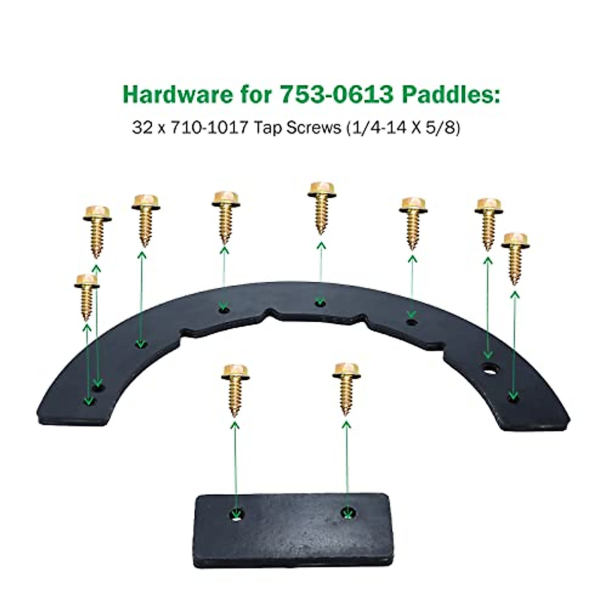 POSFLAG 753-0613 Snowblower Auger Kit Replaces 721-0287, 731-0780, 731-0782, 31-0781, 931-0782A with 954-0101A Drive Belt 954-04032B Drive Belt 946-0910A Clutch Cable for MTD Snowblower Parts Tillers