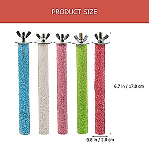Ipetboom Bird Toys Parrot Toys Wood Bird Perch Stand 10pcs Parrot Grape Stick Standing Climbing Branch Rod Bird Cage Grinding Toy for Cockatiels Parakeet Random Color Bird Toys Parrot Toys