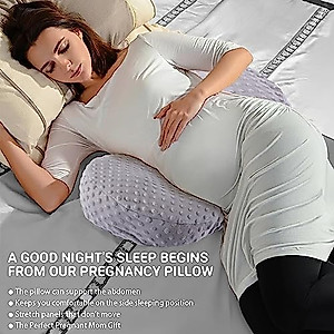 neexan Pregnancy Pillows for Sleeping-Pregnancy Wedge Pillows, Pregnancy Pillows Support for Pregnant Women Back, Legs, Belly, Wedge Pillow Pregnancy with Detachable & Adjustable Pillow Cover