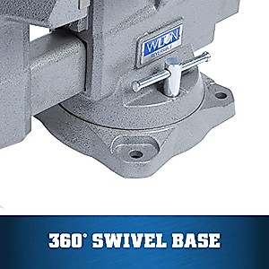 Wilton 8" Reversible Bench Vise, 9-1/4" & 14-1/2" Jaw Opening, 360° Swivel Base (4800R)