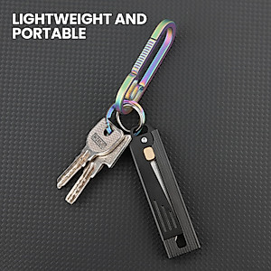 FUNBRO Pocket Knife with D2 Steel Blade, Cool Folding EDC Knives for Men, Box Cutter Knife with Unique Design for Every Day Carry