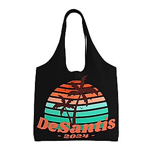 Desantis 2024 Canvas Shoulder Tote Bags Reusable Handbags Shopping Bag For Daily Women Or Men