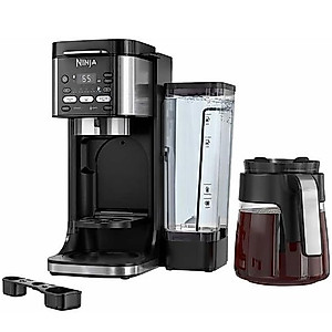 Ninja CFP105 DualBrew Hot & Iced Coffee Maker Black (Renewed) Bundle with 2 YR CPS Enhanced Protection Pack