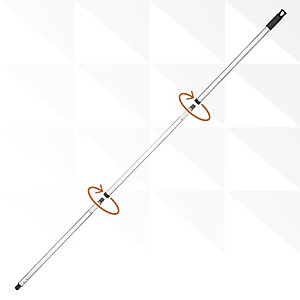 Horse Hair Broom, Broom for Hardwood Floors 18" Horsehair Swivel Kitchen Broom, Soft Bristle Broom with 48" Handle