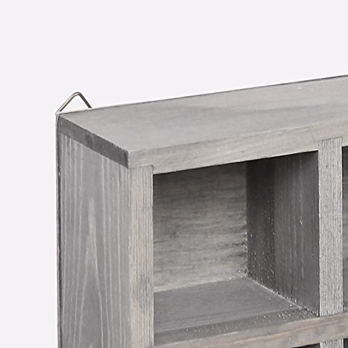 MyGift Dark Gray Wood Hanging Shadow Box, Shot Glasses Display Case Collective Shelf, Freestanding or Wall Mounted Shelving Unit with 12 Compartments