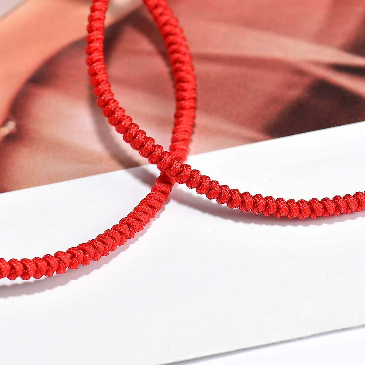 Seyaa Handmade Red String of Fate Bracelet Kabbalah Lucky Protection Matching Bracelets Valentines Day Gifts for Couple Lover Women Men Him Her