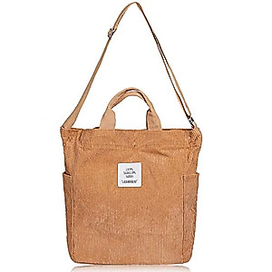 WantGor Large Tote Bag for Woman, Women's Crossbody Shoulder Handbags Big Capacity Shopping Bag (Brown)