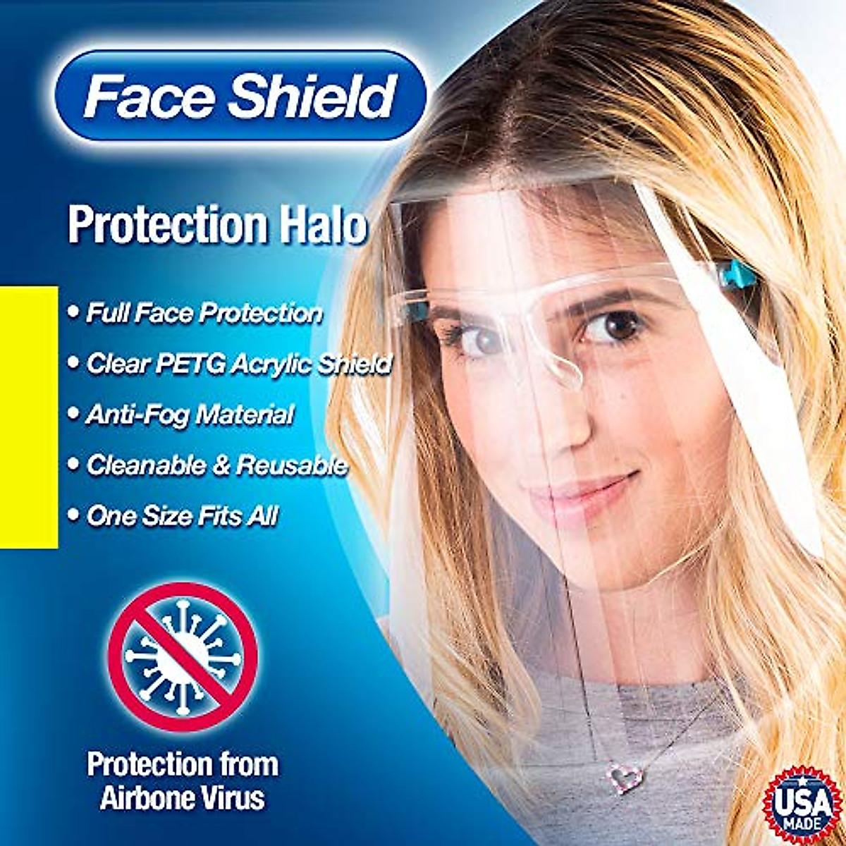 ArtToFrames SH-G-CLEAR-2-2 Clear This is a face Shield, 2 Pack, 2 Count