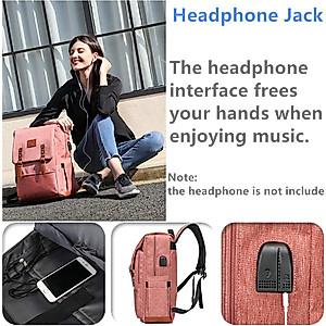 HFSX Vintage Backpack Men Women Business Travel Computer Backpack College Bookbag Stylish Water Resistant Vintage Backpack Fits 15.6 Inch Laptop