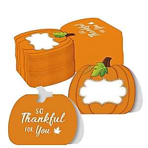 40 Thanksgiving Table Place Cards - Folding Pumpkin Thanksgiving Table Cards Table Setting Name Cards Fall Pumpkin Buffet Cards are perfect for family dinners Halloween, and fall events.