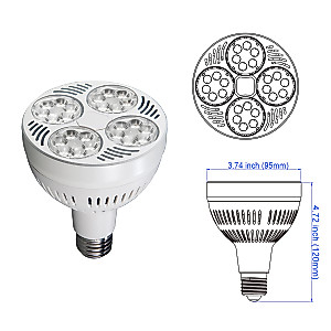 VAKESUN LED PAR30 Spotlight 35W 2900 Lumen 10000K 45° Cool White for Jewelry Lighting for Commercial Lighting