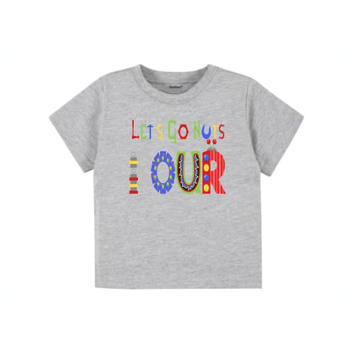 Lets go nuts robot fourth birthday shirt robot-themed toddler shirt outer scifi boy girl shirt robo-themed kid mechanical baby t shirt (18m, white)