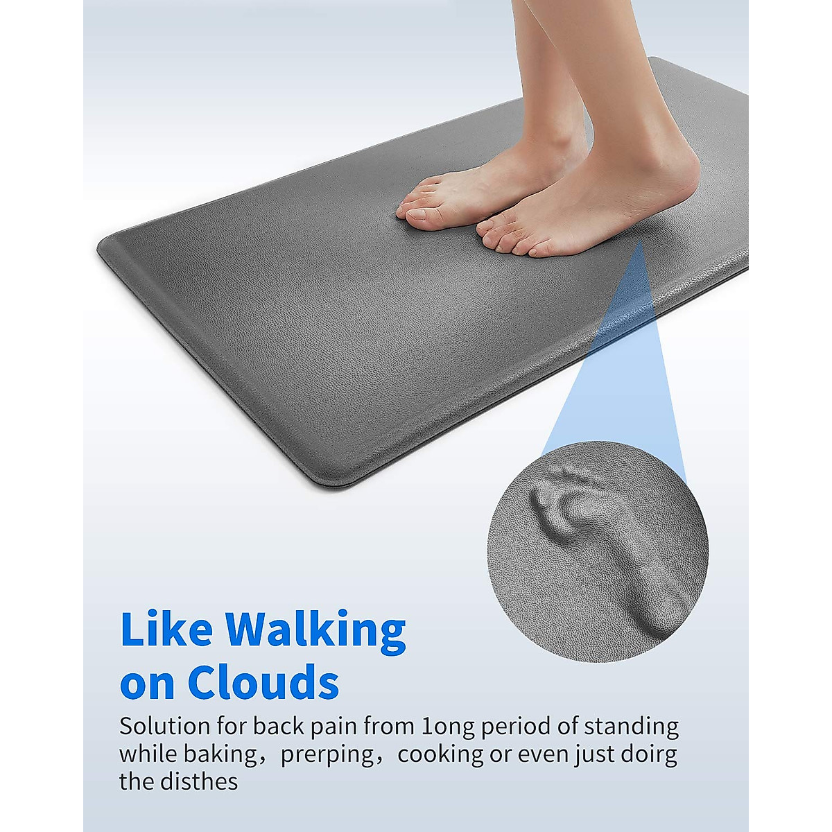 SIXHOME Kitchen Rugs and Mats Kitchen Mat Set of 2 Anti Fatigue Standing Mat for Kitchen, Office, Laundry Room and Stand-up Desks