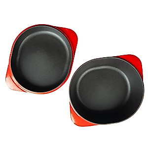 Lava Cast Iron Artisan Bread Baker, Enameled Cast Iron Bread Oven, Rectangle Loaf Pan, Sourdough, Italian, French Bread Baking Pan, Bread Kit with Lid (Red, 9.5" by 10.5")