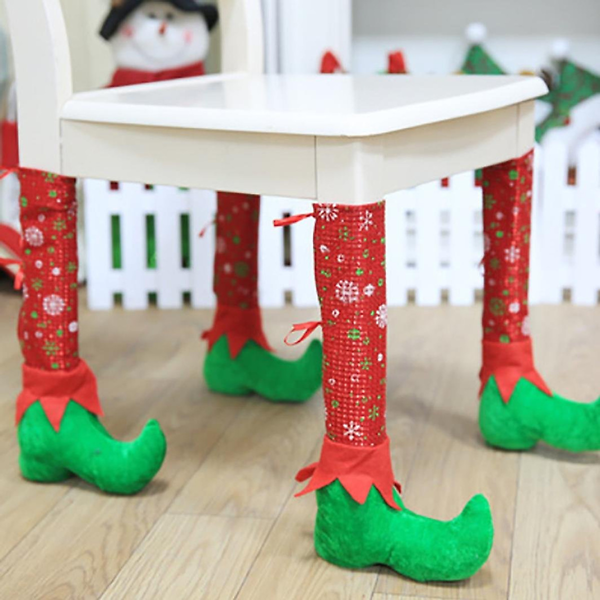 Christmas decorations,IEason Christmas Decorations Christmas Restaurant Bars Chairs Feet Sets Of Stools (Red)