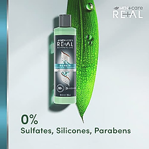 DOVE MEN + CARE Real Bio-Mimetic Care Hair Care Renew 2 Count For Dull, Dry Hair Sulfate-Free Shampoo + Conditioner with Coco Fatty Acid + Vegan 10 Oz