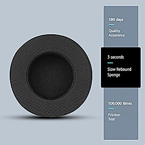 Wzsipod Specialized Replacement Earpad for Corsair Virtuoso Gaming Headset, Corsair Virtuoso Earpads Replacement with Smooth Fabric & High-Density Memory Foam, Sound Isolation (Classic Black)