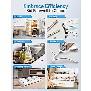 Makeid Label Makers, L1 Label Maker Machine, Portable Wireless Sticker Label Makers for Home, School, Office Use, Rechargeable Thermal Printer with Multiple Fonts, Templates - Blue, 203dpi