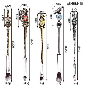 【2 Color Options】Metal Wand Gifts Makeup Brushes Set Wi-zard Wand Makeup Brushes Set Make Up Brushes for Women - Brushes Holder Pot Not Included