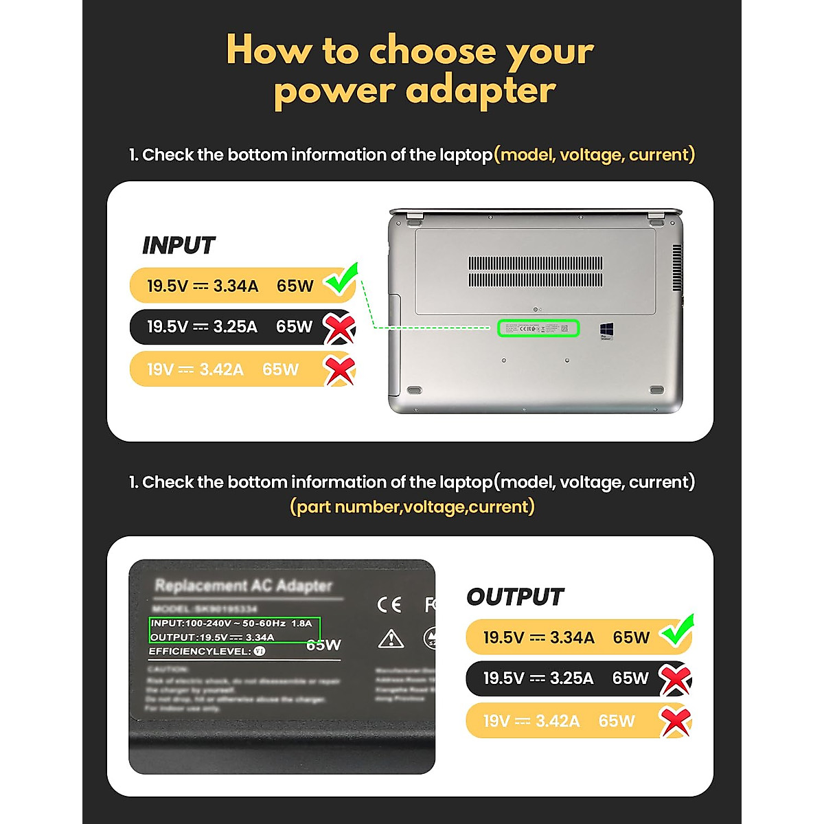65W 45W AC Charger Adapter for Dell 3583 3585 3593 3793 5593 3480 3481 3482 3580 3780 Dell Latitude 3310 3410 3420 3490 3500 Notebook Laptop Power Supply Cord