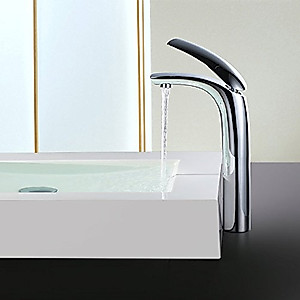 Dowell Modern Tall Vessel Sink Faucet - Single Handle, One Hole Bathroom Vanity Faucet,Chrome 8001 018 01