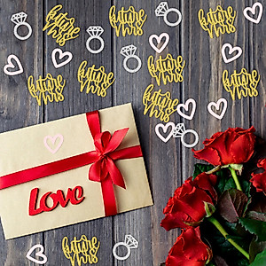 Future Mrs Confetti, Bridal Shower Confetti, Diamond Ring, Heart Confetti, Centerpiece, Bachelorette, Engagement Party, Bridal Shower, Wedding Shower Decorations, 300 Pcs