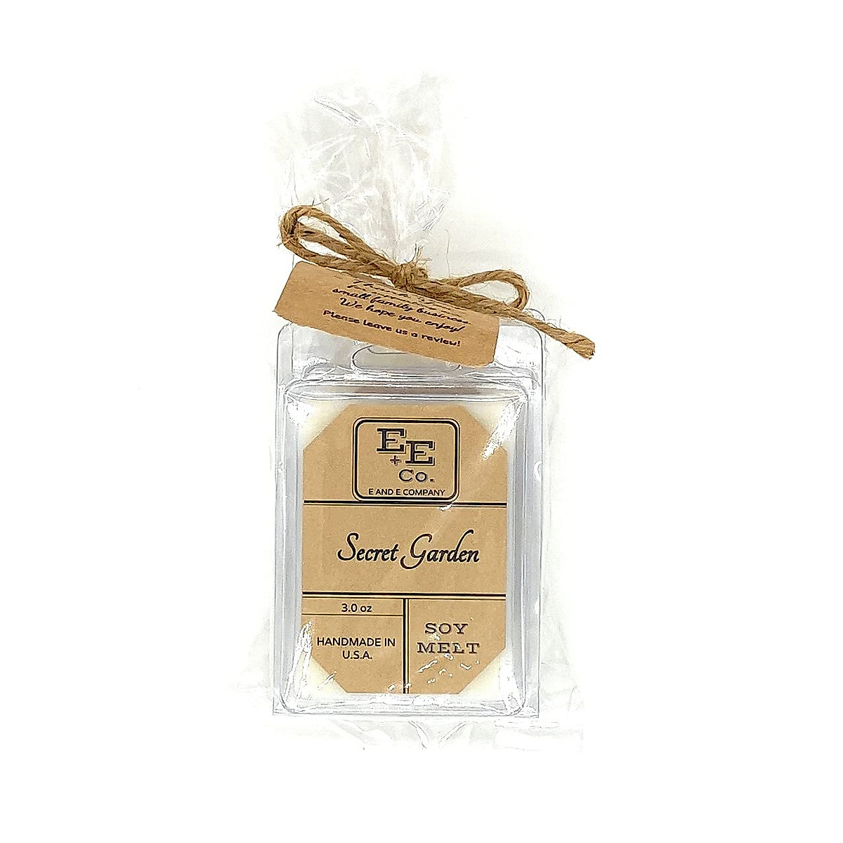 E and E,Natural Soy Wax Melts (2 Pack) by E&E,Long Lasting Fragrances Infused with Essential Oil,Handmade in Los Angeles (Secret Garden)