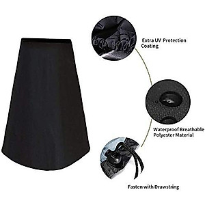 HERSENT Outdoor Patio Chiminea Cover Waterproof Protective Chimney Fire Pit Heater Cover for Outdoor Garden Backyard HZC69