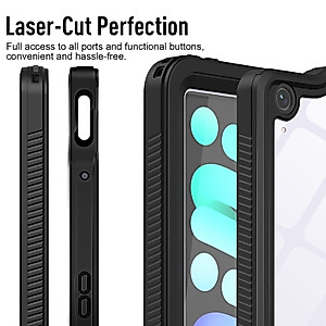 AICase iPad Mini 7 A17 Pro 2024 iPad Mini 6 2021 (6th Generation) 8.3 Inch Waterproof,Dustproof, Shockproof Case Cover with 360 Full-Body Protection with Lanyard for iPad Mini 8.3" 7th/6th Gen