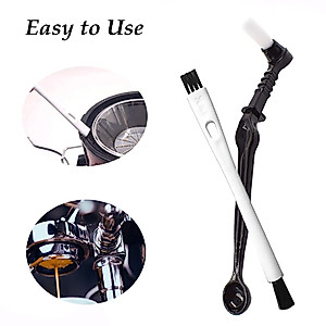 Coffee Brush Set Professional Espresso Brush Kit Include Wooden Coffee Grinder Machine Cleaning Brush and Nylon Espresso Brush for Coffee Machine Group Head (5)