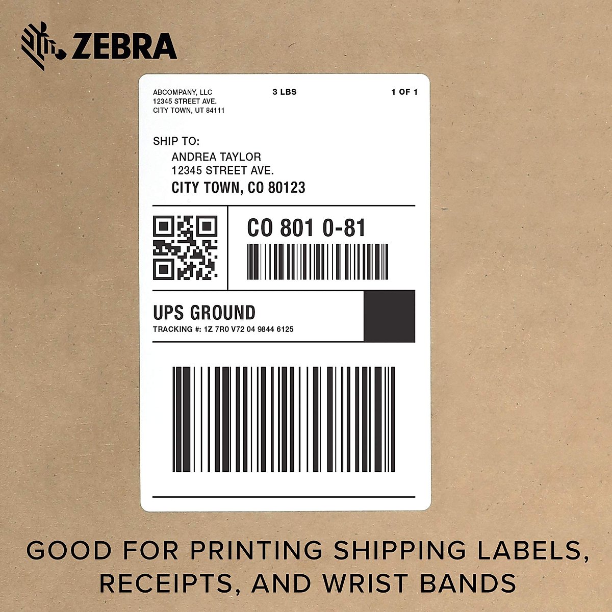 ZEBRA ZD620d Direct Thermal Desktop Printer 300 dpi Print Width 4 in Ethernet Serial USB ZD62043-D01F00EZ