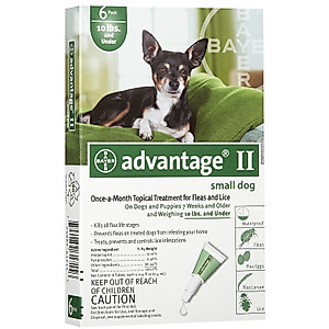 Bayer Animal Health Advantage II for Dogs 6 Month Supply 1-10lb