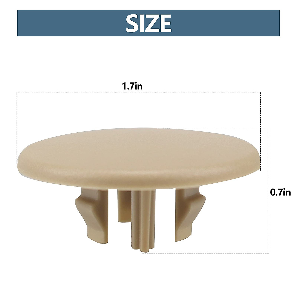 Sikawai 15279689 Armrest Cover Cap for 2007-2019 Che-vy Tahoe Suburban Yukon Cadillac Escalade Replace 15279690 15279691 Left or Right Rear Bucket Seat Arm Rest Snap Handle Trim Bolt - 2 Pack Khaki