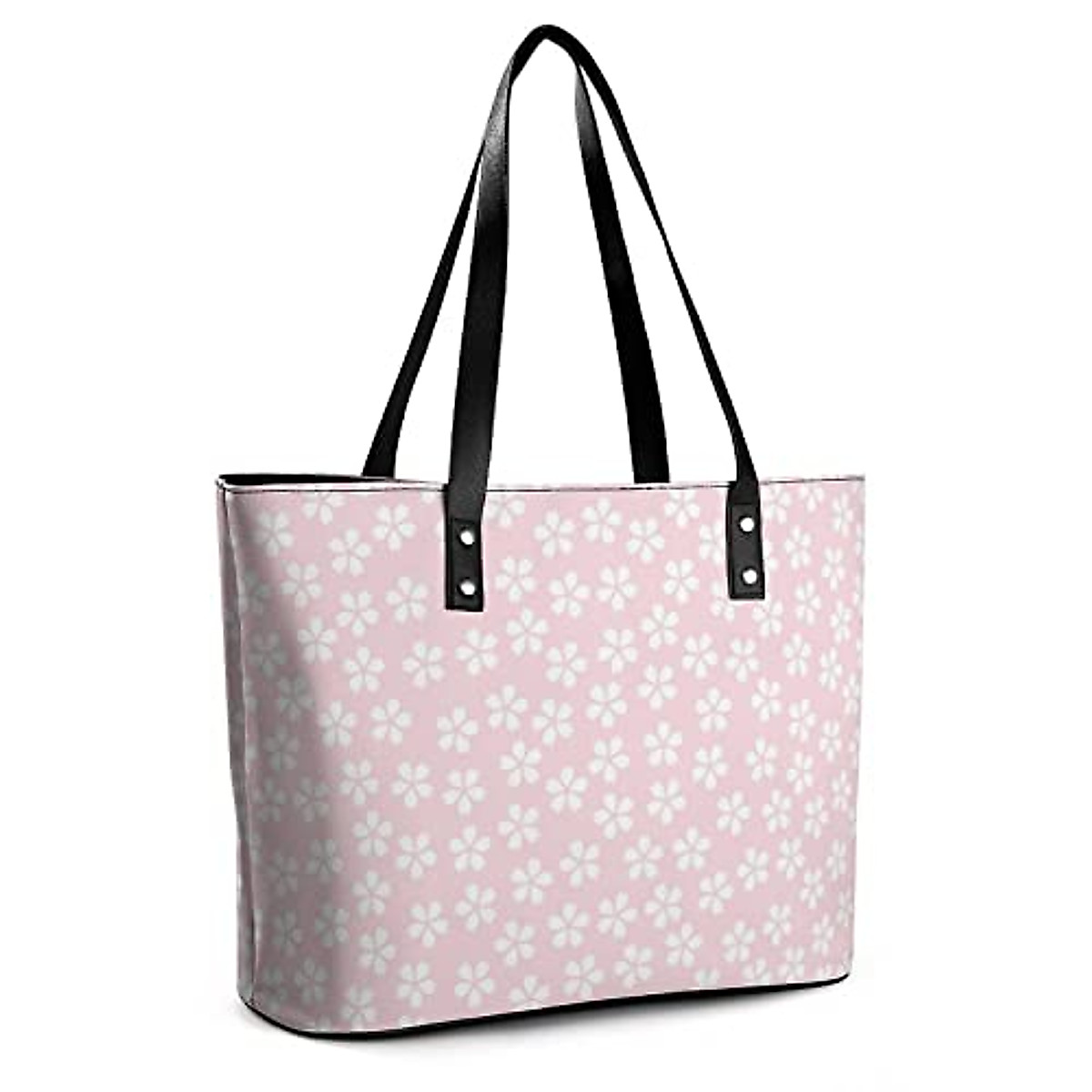 Womens Handbag Cherry Flowers Leather Tote Bag Top Handle Satchel Bags For Lady