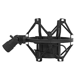 Rockville Metal Shock Mount for Studio Mic Recording Microphone (R Black)