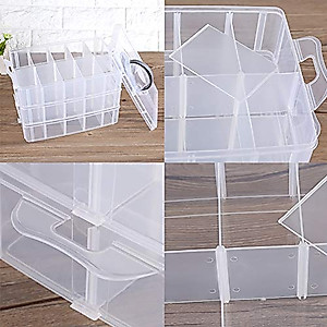 OLEQE Transparent storage box, clear plastic jewelry bead storage box container process organizer case tools'