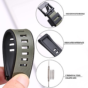 Resin Watch Band Compatible with Casio PRG-600 PRW6600 PRG-650Y Men's Rubber Sport Waterproof Strap Replacement For Pro Trek GA2000 Bracelet Watch Accessories