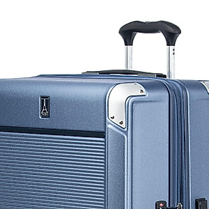 Travelpro Platinum Elite Hardside Expandable Spinner Wheel Luggage TSA Lock Hard Shell Polycarbonate Suitcase, Dark Sky Blue, Checked Large 28-Inch
